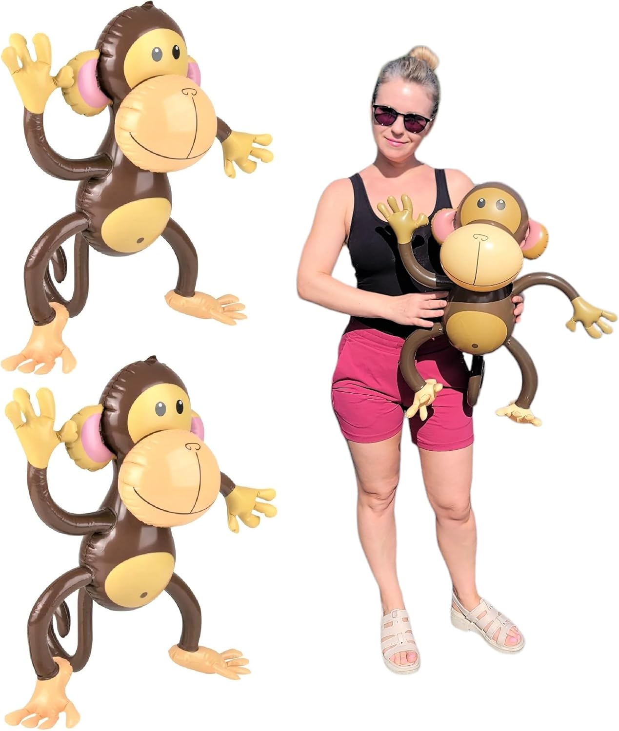 Amazon.com: Large Inflatable Monkey (26 Inches) Monkey Inflate Great ...