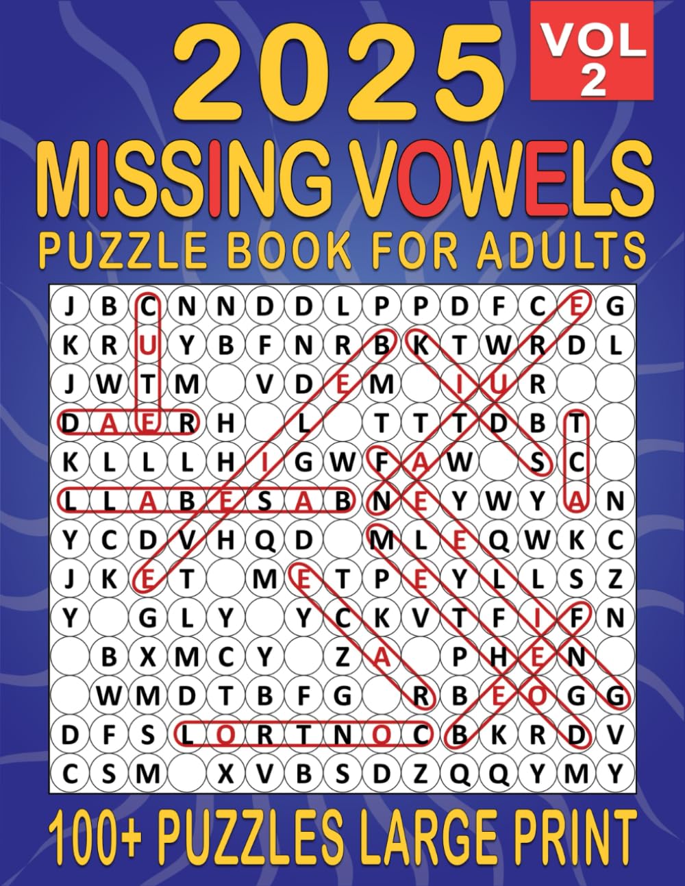 2025 Missing Vowels Word Search Large Print: Over 100+ Missing Vowels ...