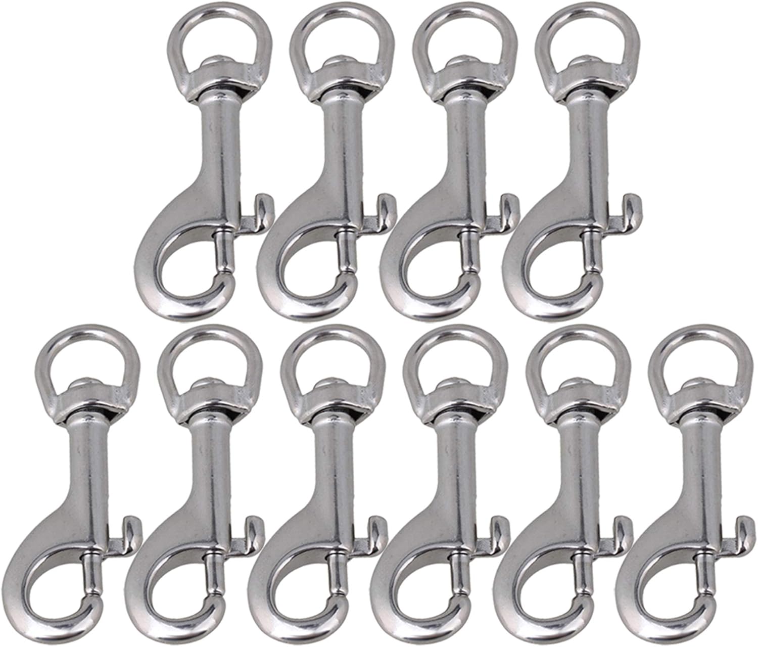 CNBTR Round Eye Swivel Bolt Snap Hooks Key Chain Clip Stainless Steel ...