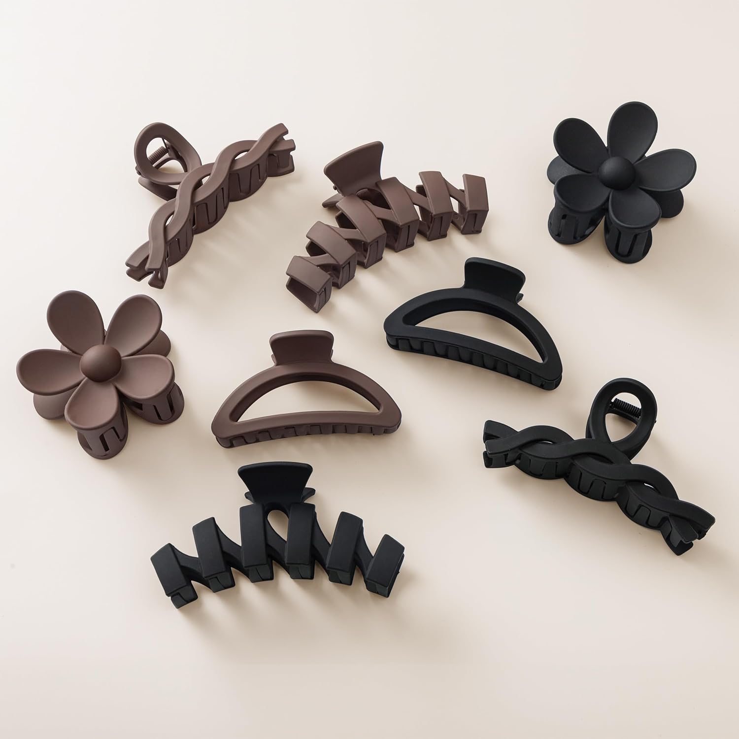Amazon.com : 8PCS Hair Clips for Women, Flower Claw Clips for Thick ...