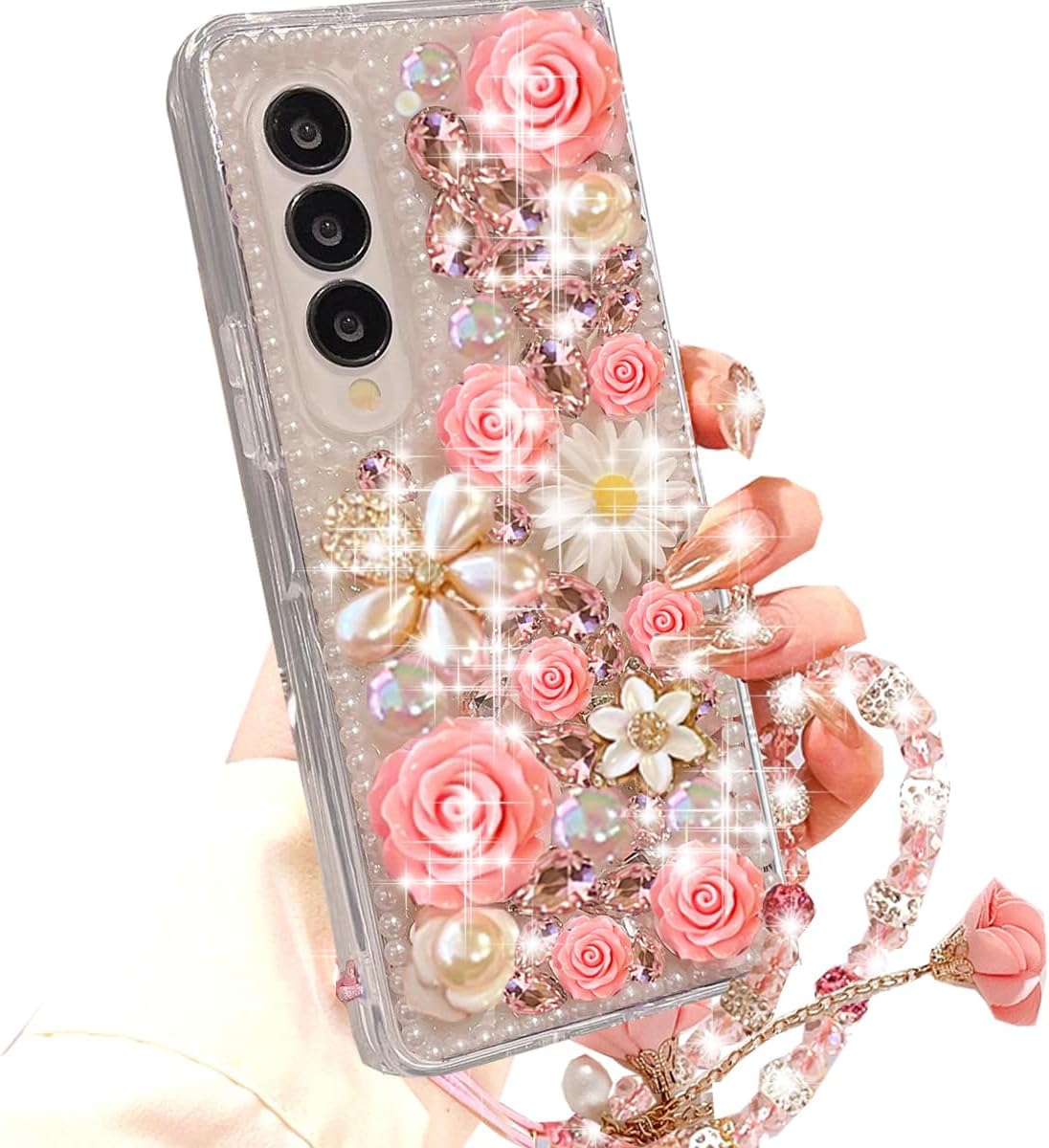 Amazon.com: Changjia for Samsung Galaxy Z Fold 6 Glitter Bling Case ...