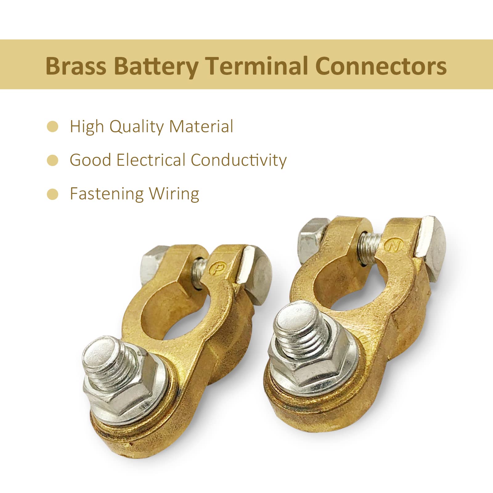 Snapklik.com : Yonput Pack-2 Brass Battery Terminal Connectors, Quick ...