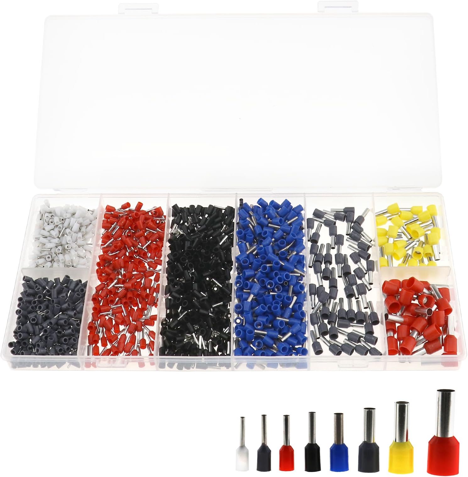 Amazon.com: SING F LTD 1200pcs Ferrules kit Wire Copper Crimp Connector ...