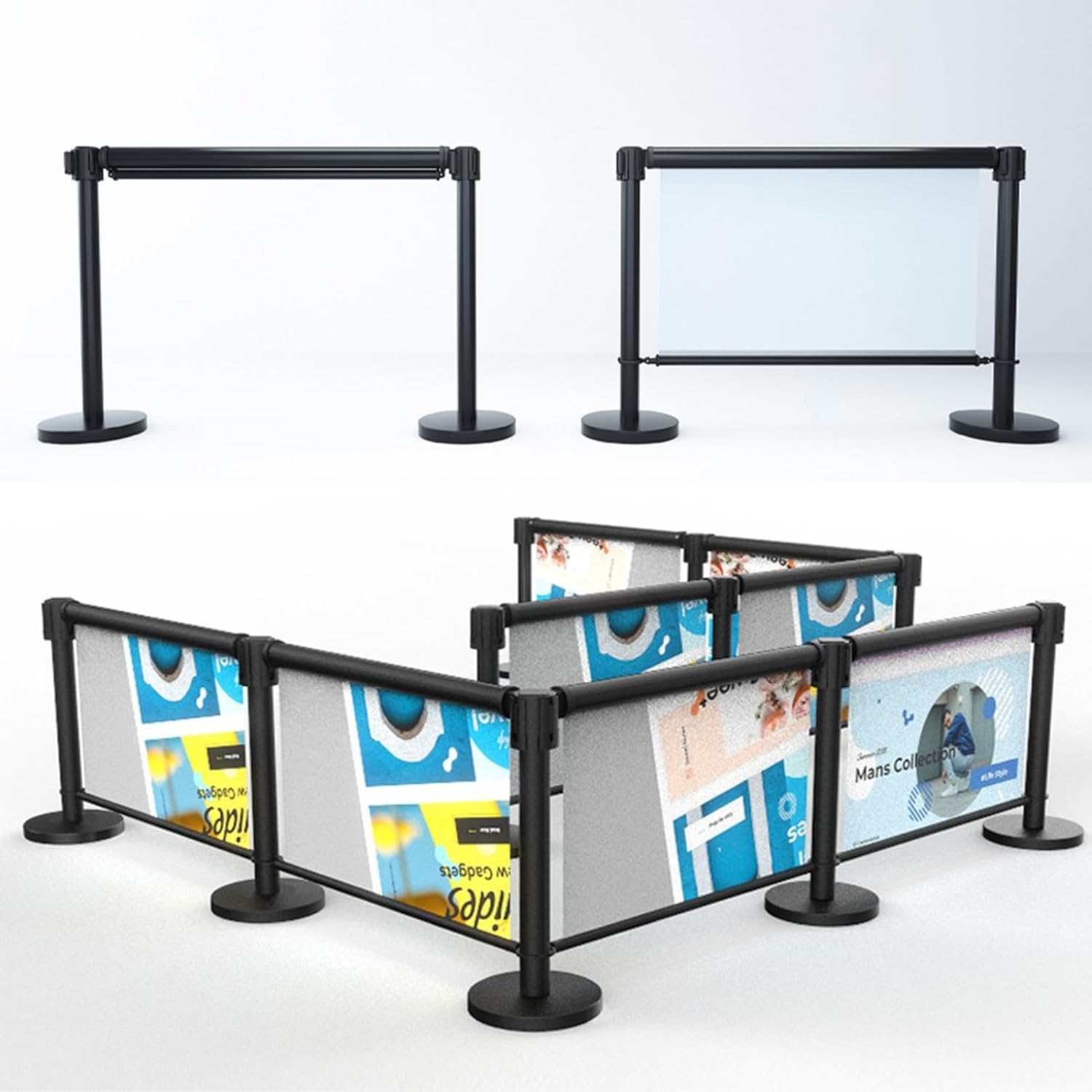 Amazon.com: Retractable Crowd Control Stanchions,Premium Queue Lines ...
