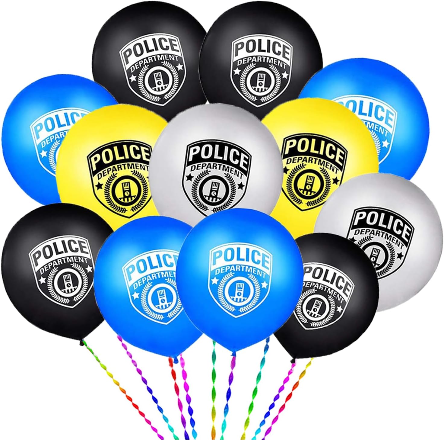 Amazon.com: CupaPlay 50 Police Latex Balloon Suitable for Police Car ...