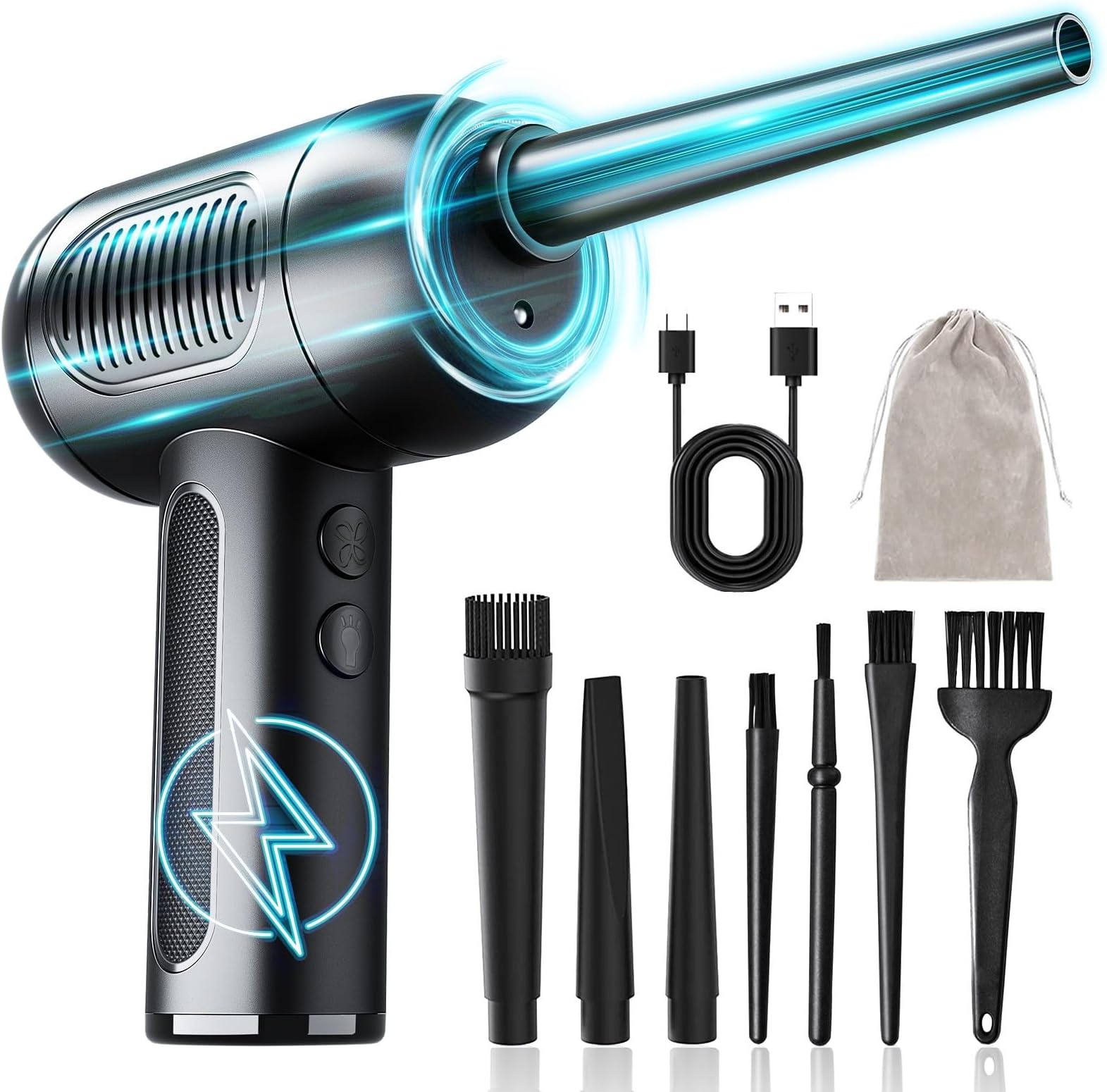 Amazon.com: Compressed Air Duster,Cordless Electric Duster Replaces ...