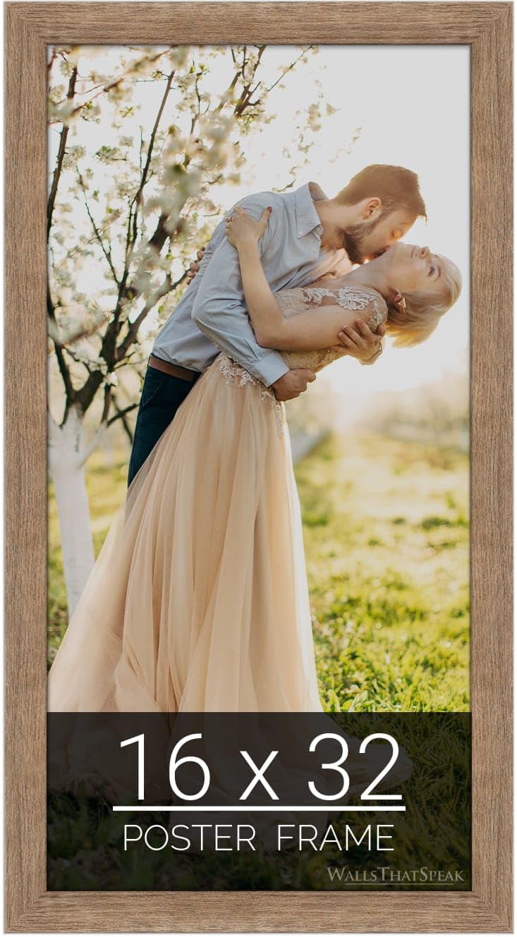 Amazon.com - wallsthatspeak 16x32 Brown Barnwood Picture Frame for ...