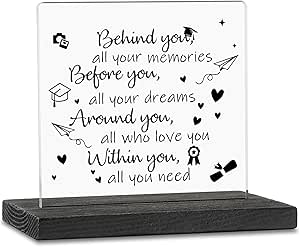 Amazon.com: Behind You All Your Memories Sign, Congrats Grad Gift Women ...