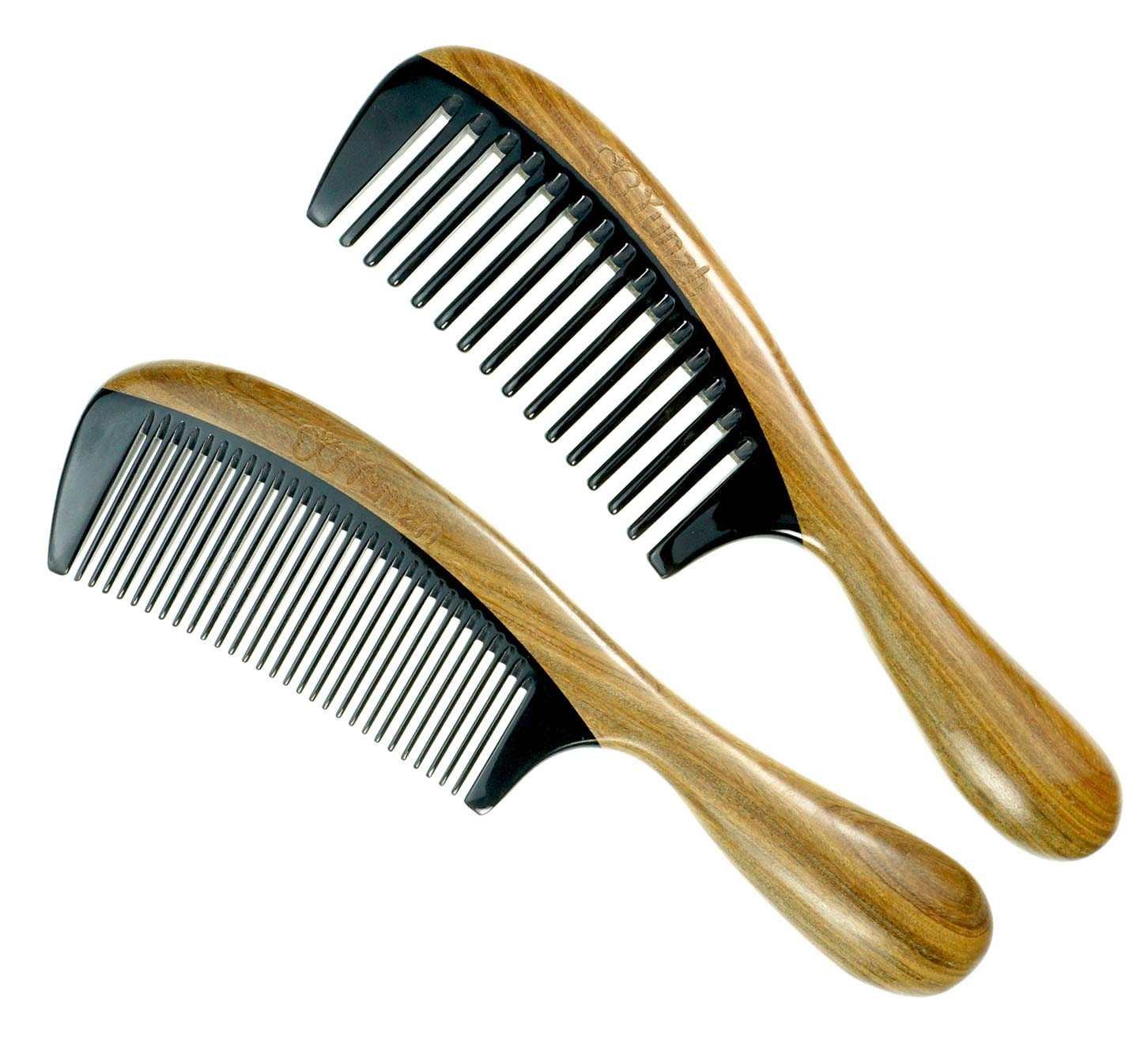Amazon.com : YunZh Wide Tooth Comb and Fine Tooth Combs,Sandalwood ...