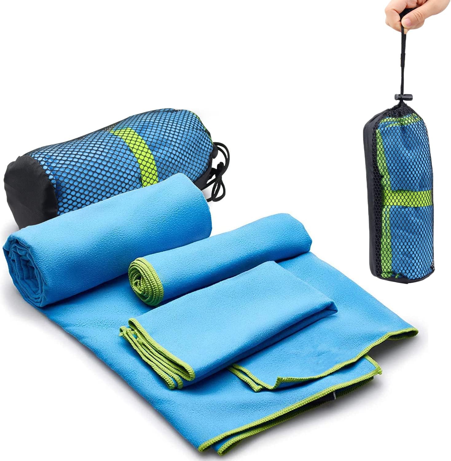 3 Pzas Toalla de Microfibra, Toalla Deportiva Súper Absorbente de ...