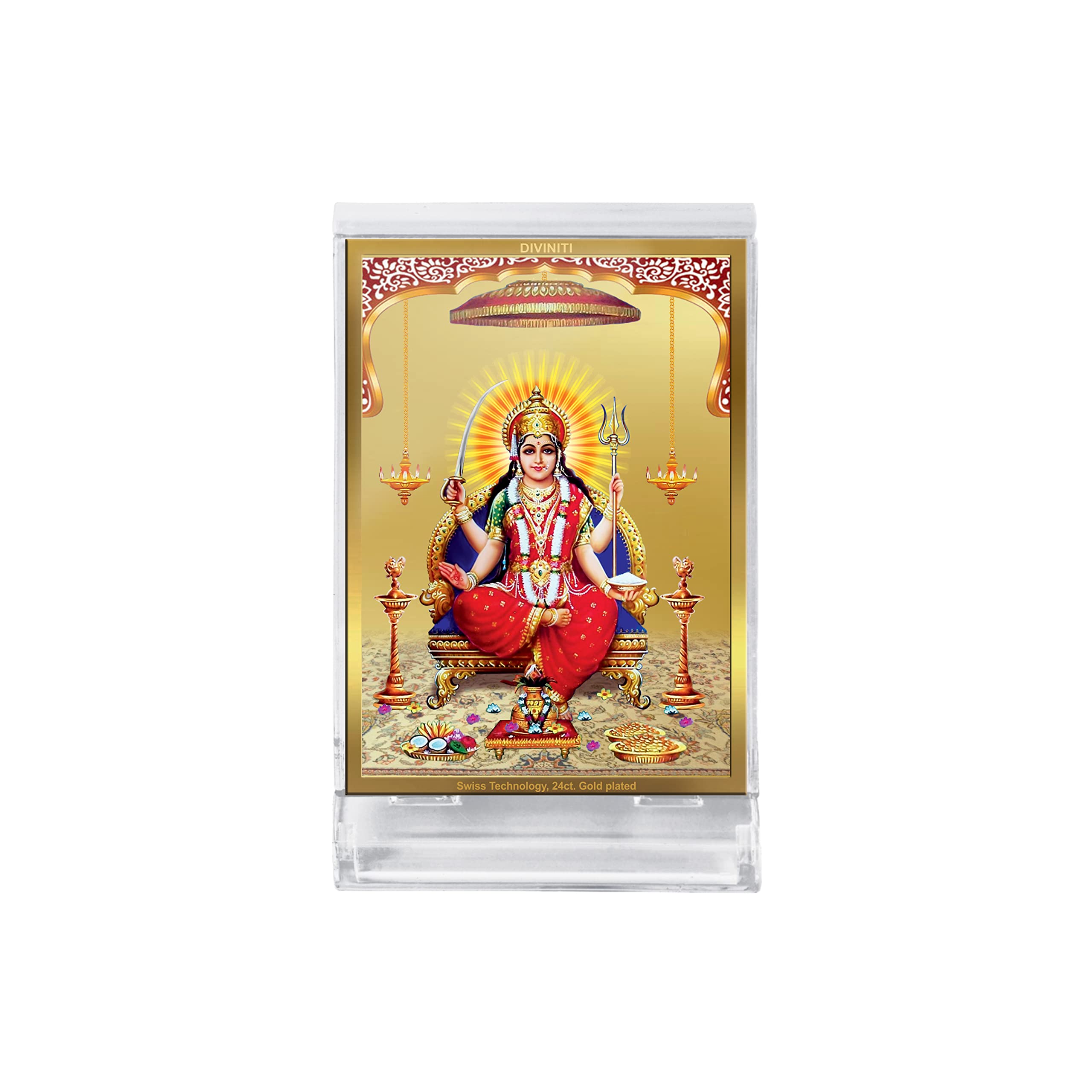 Buy DIVINITI Santoshi Mata Photo Frame for Car Dashboard, Car Idol ...