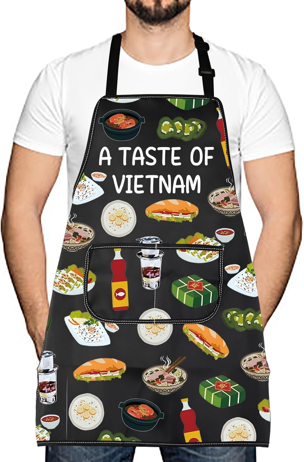 Amazon.com: A Taste Of Vietnam Asia Cuisine Lover Kitchen Apron Mom Dad ...