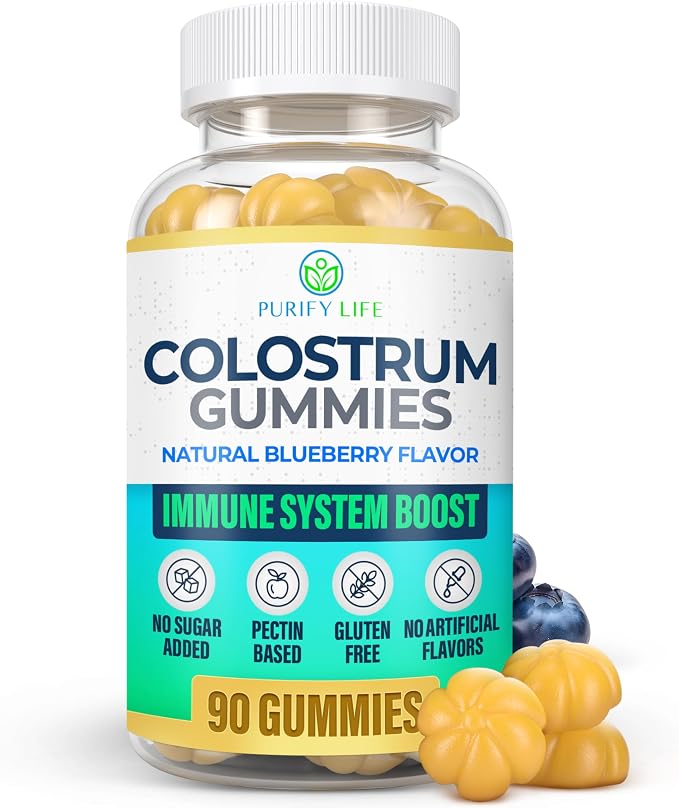 Amazon.com: Sugar-Free Colostrum Gummies (1500mg) Bovine Colostrum for ...