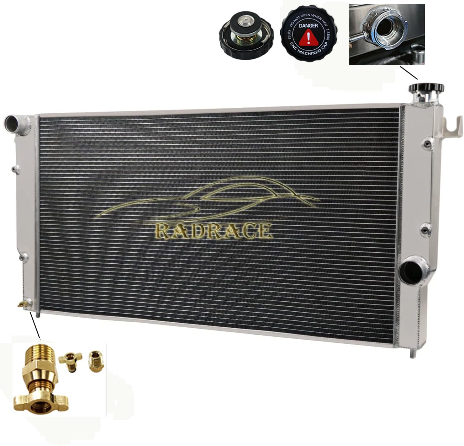 Amazon.com: RadRace 3 Row Aluminum Radiator for 1994-2002 Dodge Ram ...