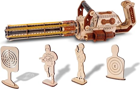 Amazon.com: Gueiddi 3D Wooden Gun Puzzles for Adults, Rubber Band Toy ...