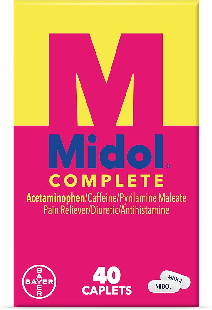 Amazon.com: Midol Complete Menstrual Pain Relief Caplets, 40 Count ...