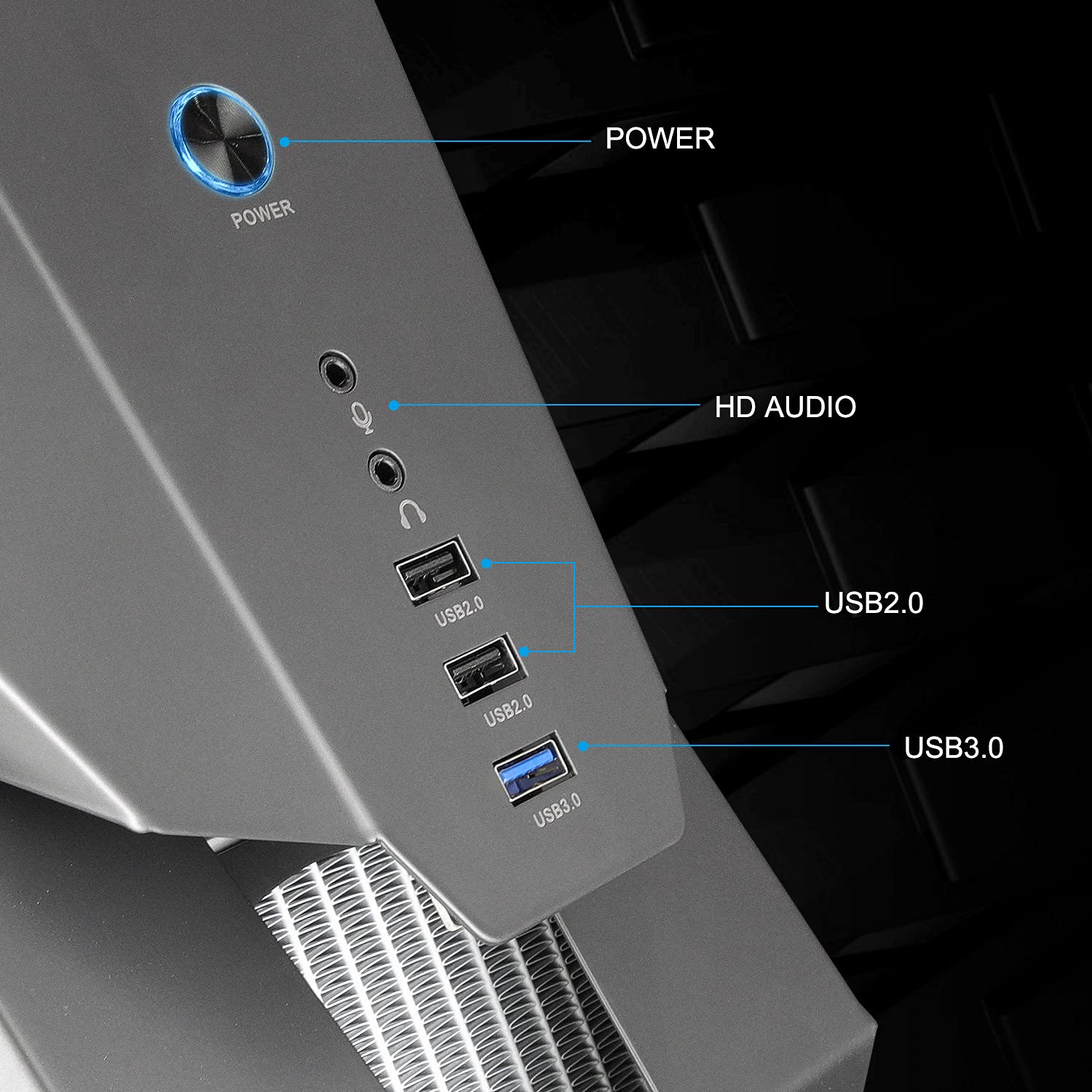 Vetroo K1 Pangolin Mid-Tower ATX PC Gaming Case, Dual Tempered Glass ...