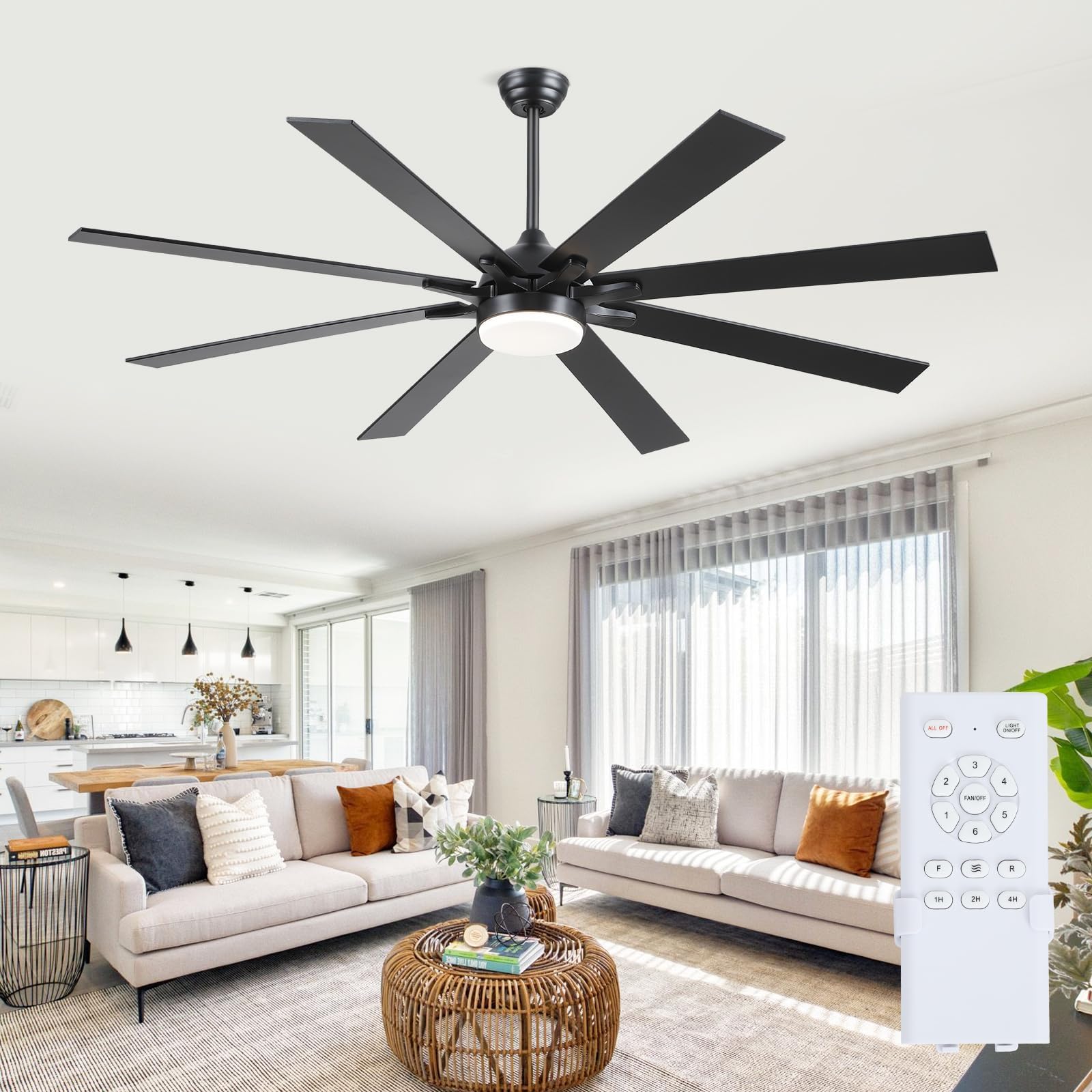 Amazon.com: LODADRA 72 inch Ceiling Fans with Lights and Remote, Indoor ...