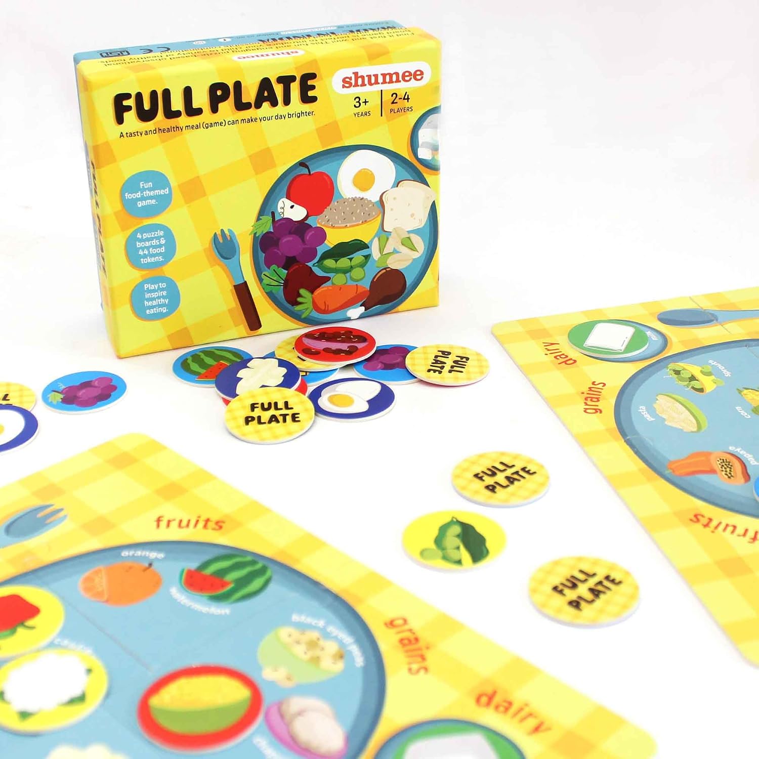 Buy Shumee Board Game -Full Plate - Fun Puzzled Food Game for Kids - 3 ...