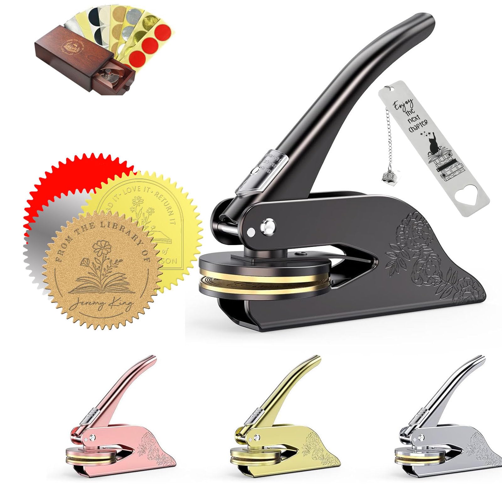 Amazon.com : Custom Library Embosser Personalized Book Embosser with ...