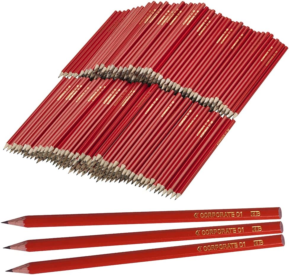 Essential Arts Class Pack of 144 HB Wooden Hexagonal Drawing and ...