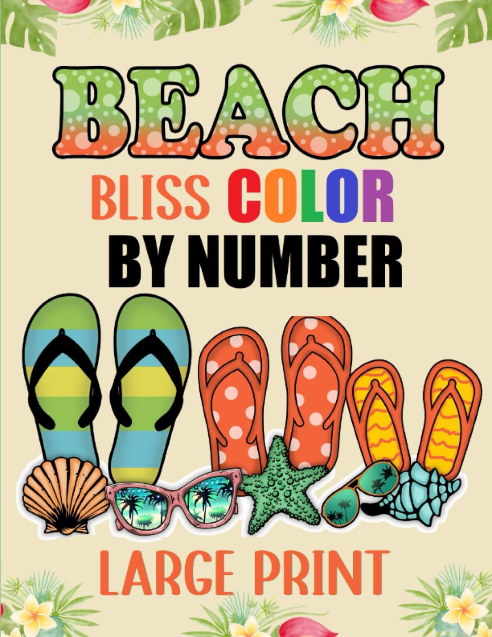 Amazon.com: Color By Number Beach Bliss Coloring Book: Color Number For ...