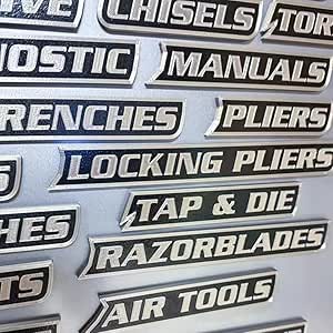 Amazon.com: 12 Pack of Magnetic Toolbox Labels, 3D-Printed Toolbox ...