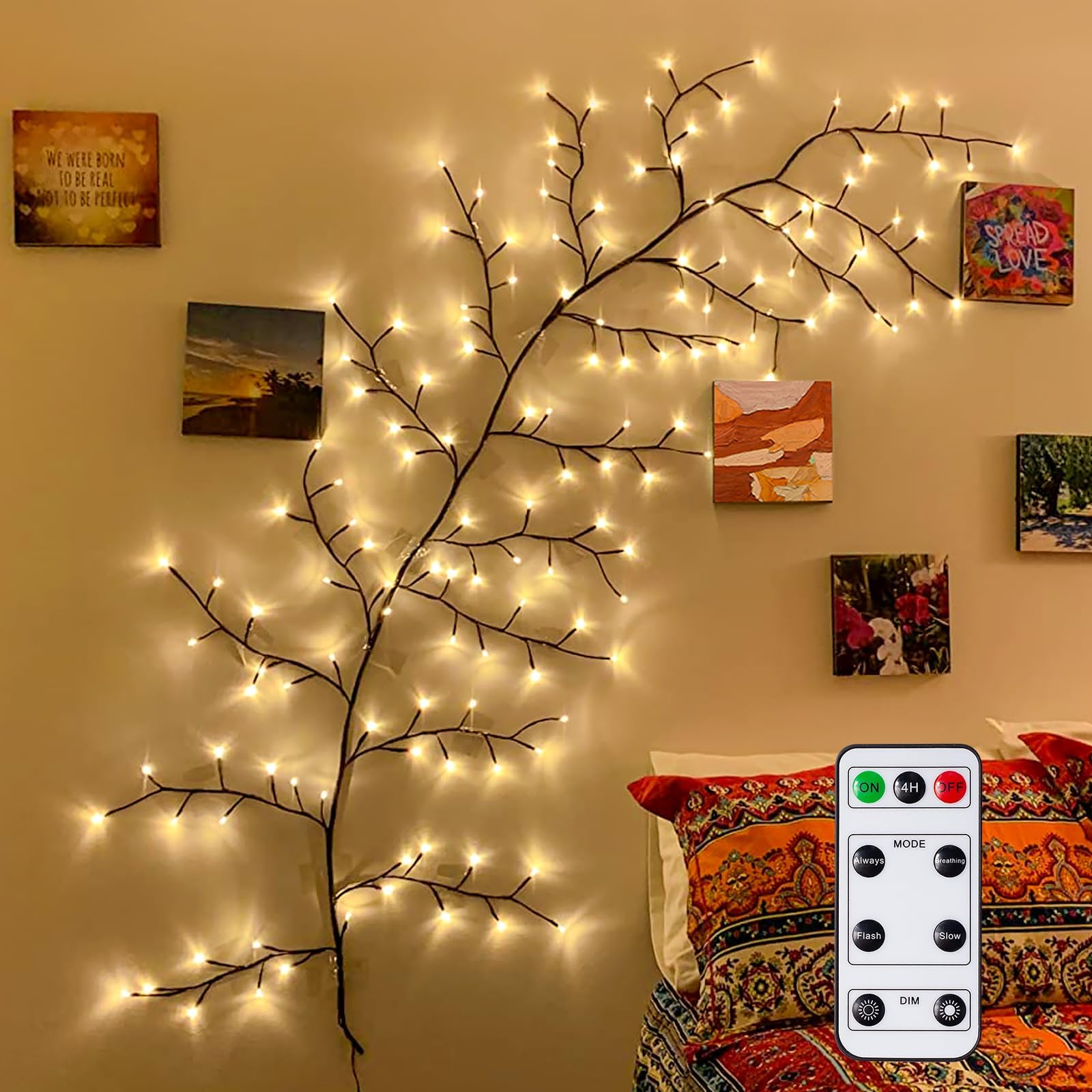 Amazon.com: Miyole Vines Lights for Room Decor with Remote, 144 LEDs ...