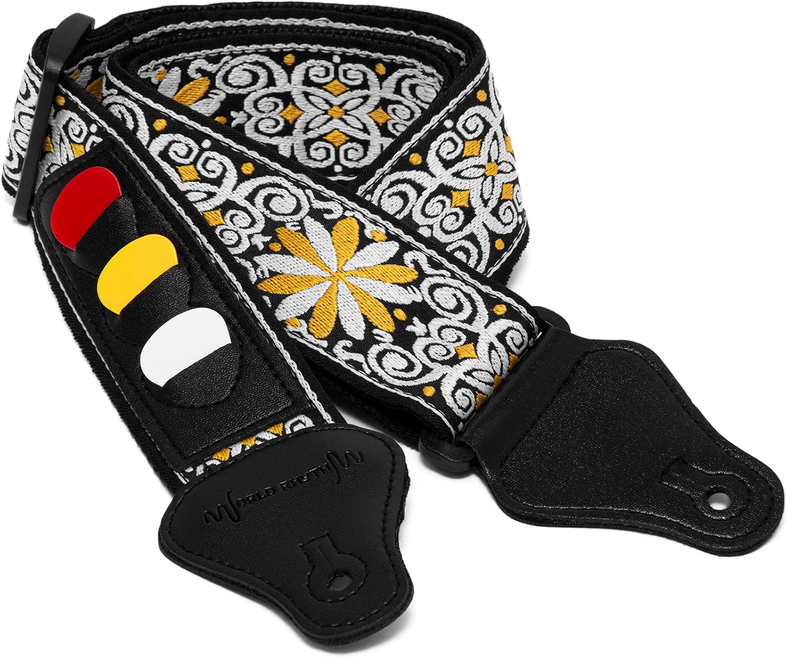 Fender Pasadena Woven Guitar Strap - Yellow Wallflower : Amazon.co.uk ...