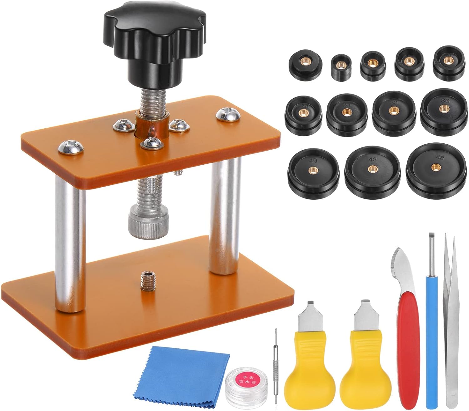 Amazon.com: HARFINGTON Watch Press Set, Watch Back Case Screw Type ...