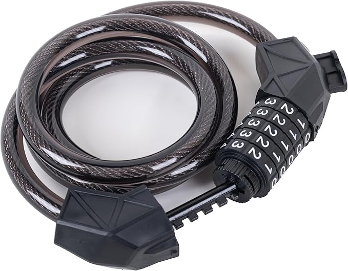 Amazon.com : Electric Bike Lock, 5-Digit Resettable Combination Cable ...