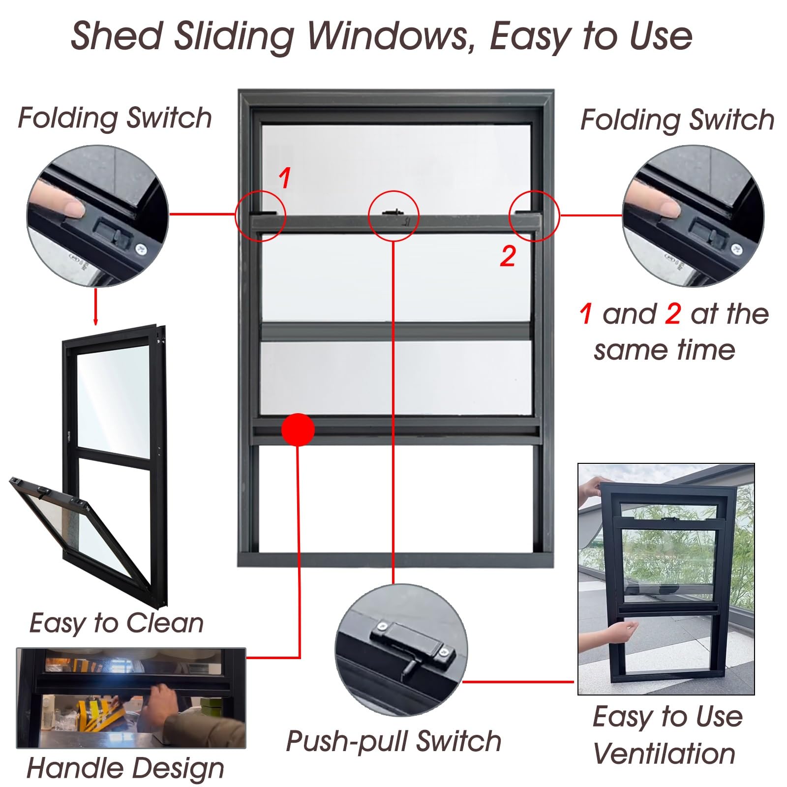 Custom Size Flush Mount Sliding Window Shed Chicken Coop Custom Size ...