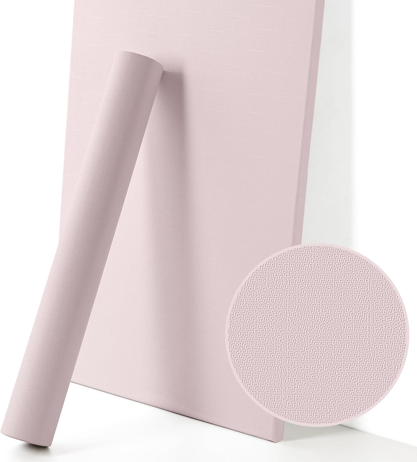 Amiya Pink Peel and Stick Wallpaper Solid Color Textured Contact Paper ...