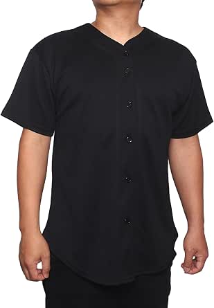 Amazon.com: PRO USA Men's Baseball Jersey Button Down Shirt with Double ...