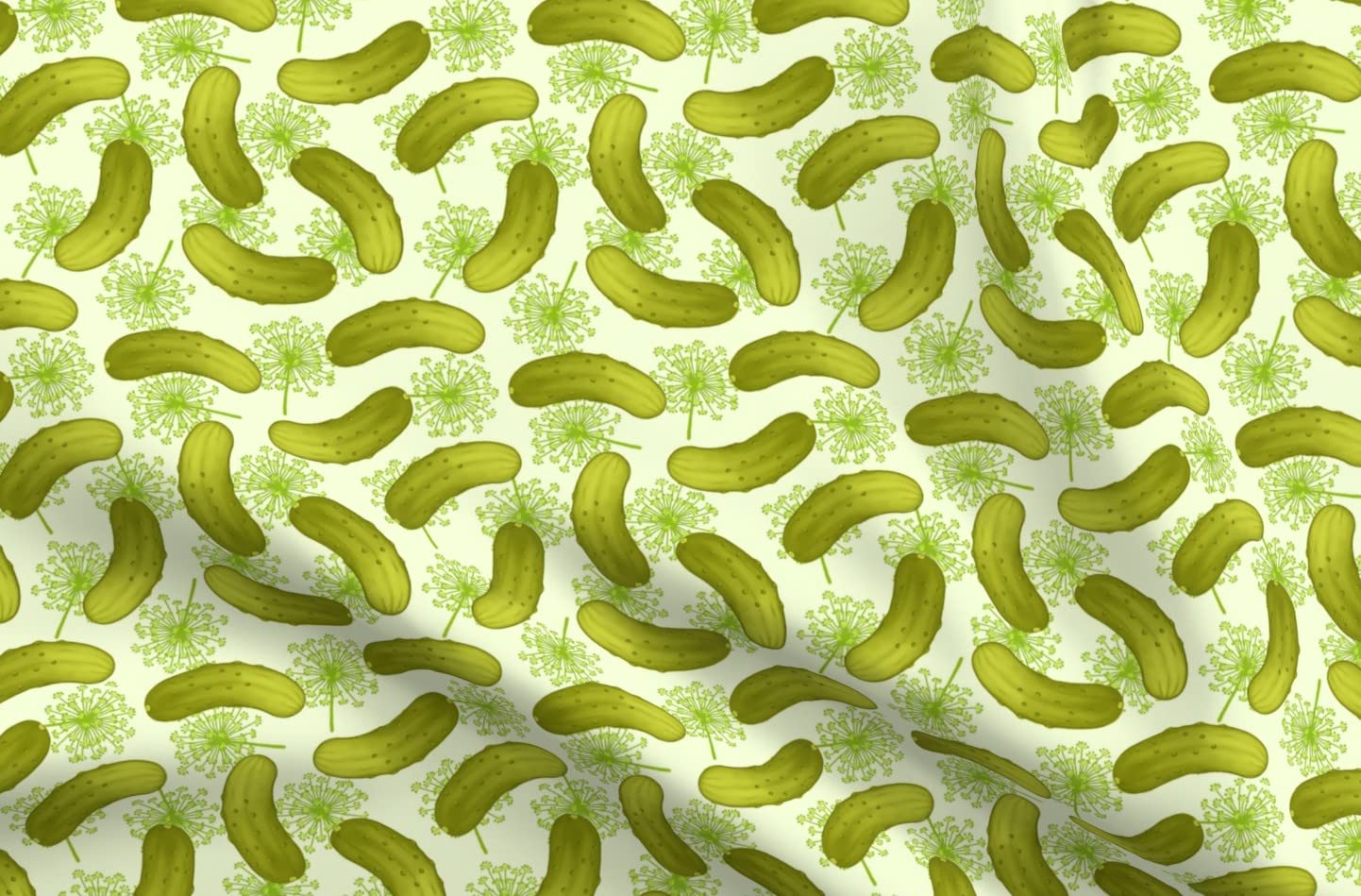 Amazon.com: Spoonflower Fabric - Pickles Pickle Green Pickled Cucumbers ...