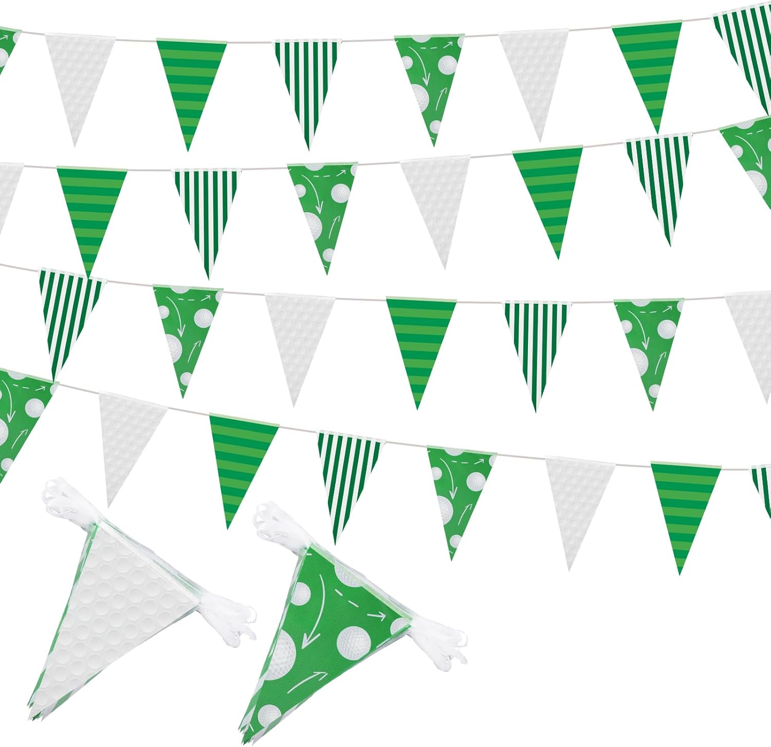 Amazon.com: VitalCozy 4 Pcs 131 ft Golf Ball Pennant Banners Party ...