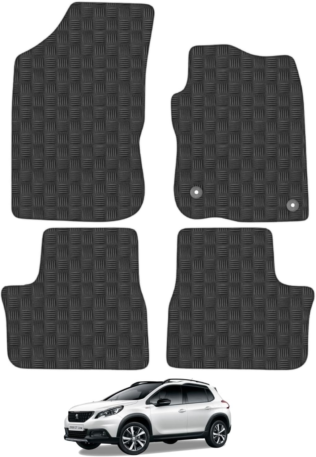 (X355:CT65) 4 Piece Peugeot (2012-2018) 208 Vehicle Specific Car Mat ...