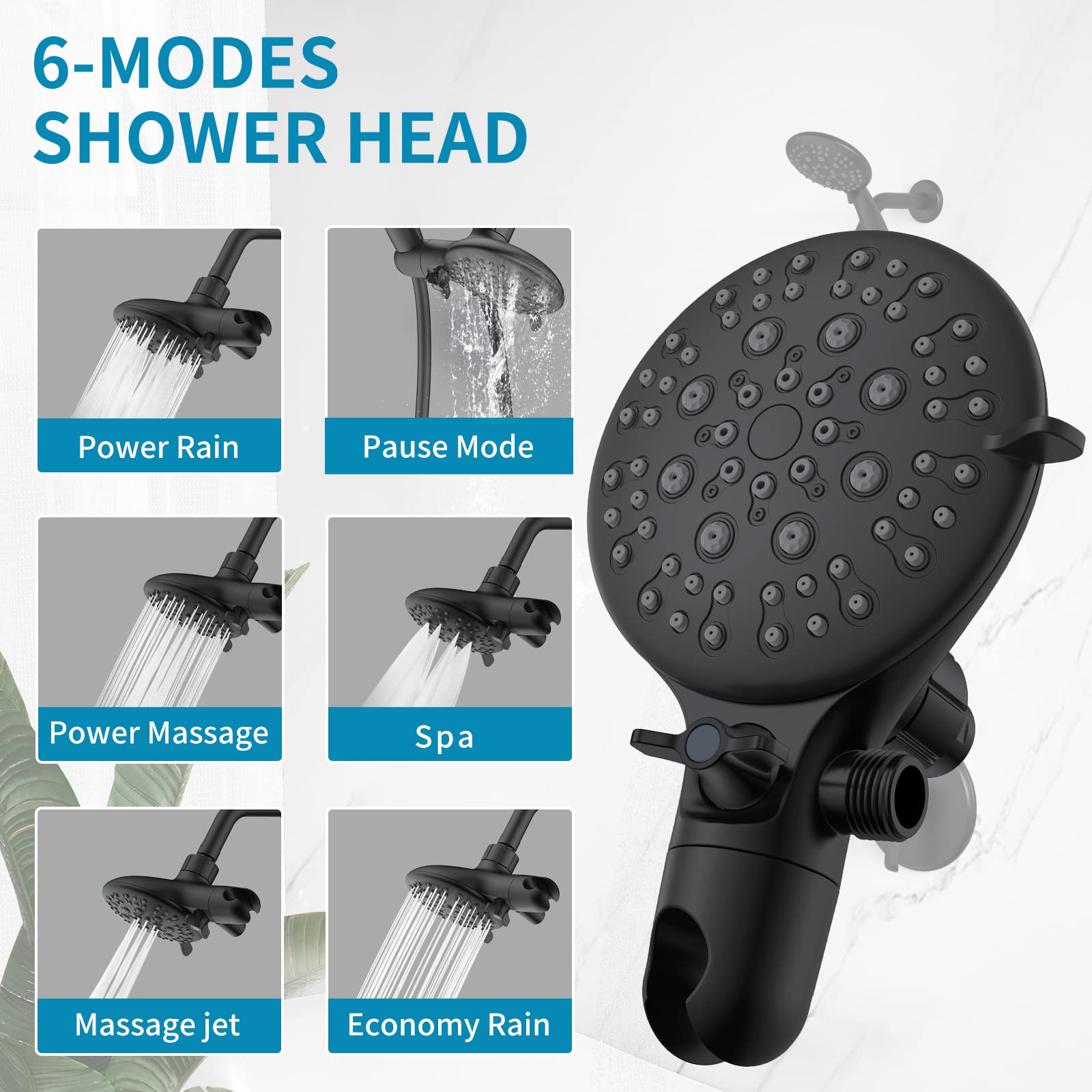 GIVINGTREE Shower System with 6 Mode Bathtub Handheld Showerhead & Rain ...