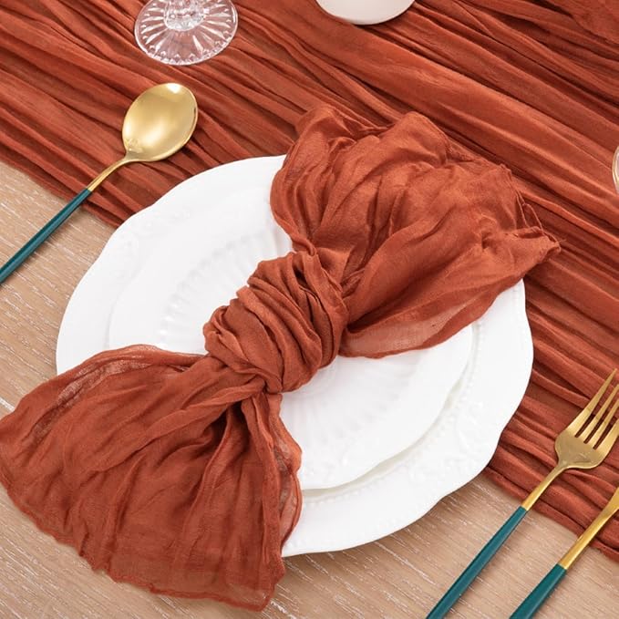 Amazon.com: MLMC Terracotta Cheese Cloth Napkins Fall Napkins Set of 24 ...