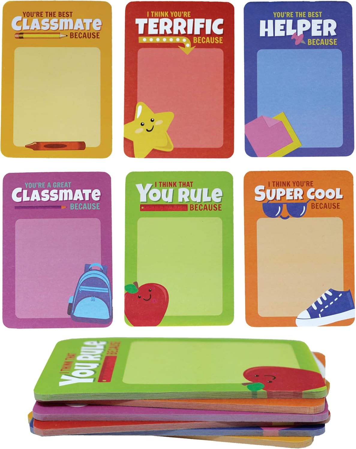 Amazon.com : Student Encouragement Motivational Notepads - Set of 6 ...