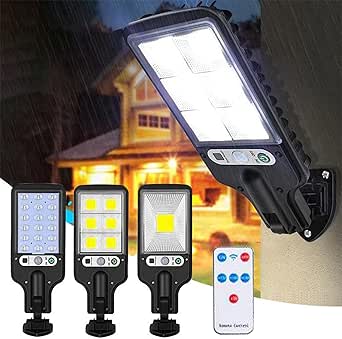 Solar Street Light, IP65 Outdoor Solar Powered Lights Dusk To Dawn,LED ...