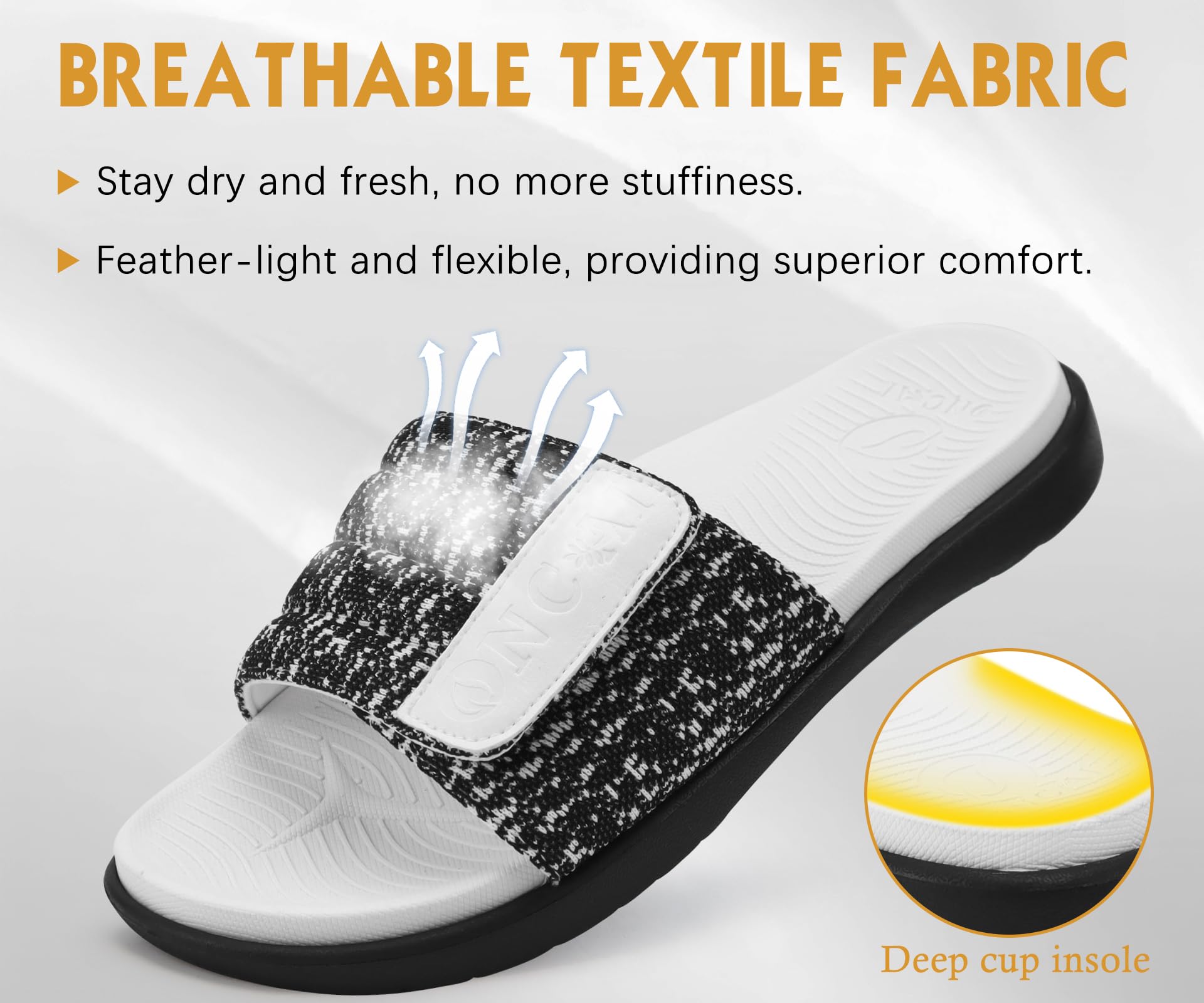 Snapklik.com : Mens Sandals 2025, Arch Support Sport Slides Open Toe ...