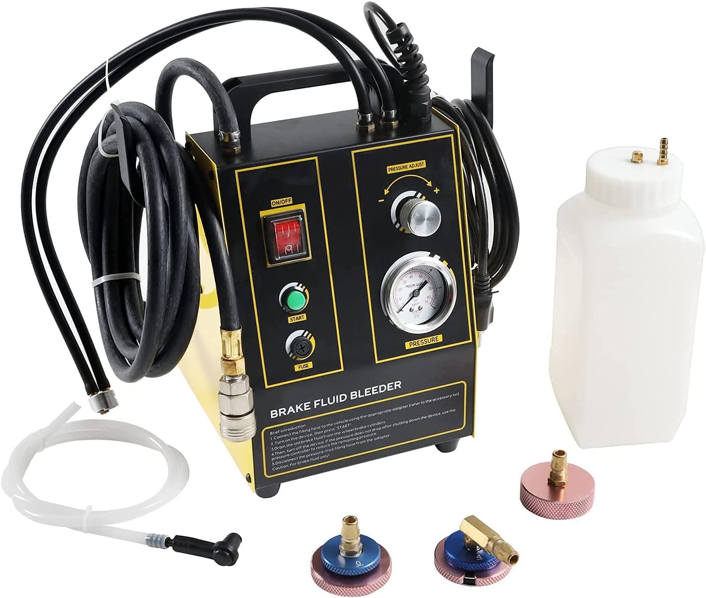 Amazon.com: PLAYOCCAR Automotive Brake Fluid Bleeder Kit, Automatic ...