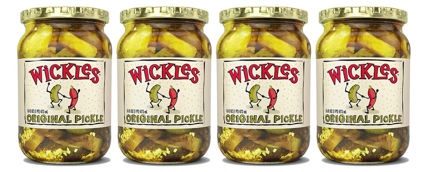Amazon.com : Wickles Pickles, Sweet Chips, 16-Ounce Glass(Pack of 4 ...