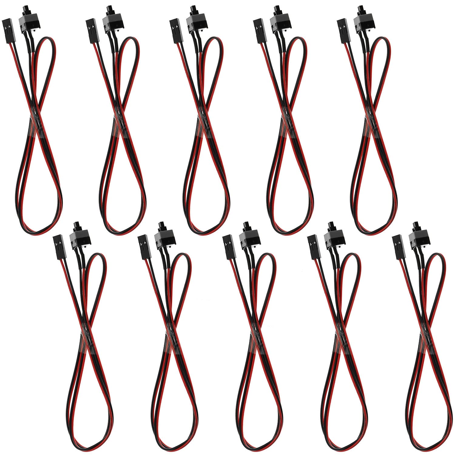 Amazon.com: SQXBK ATX PC Power Switch Cord 10PCS 55cm/22inch 2 Pin SW ...