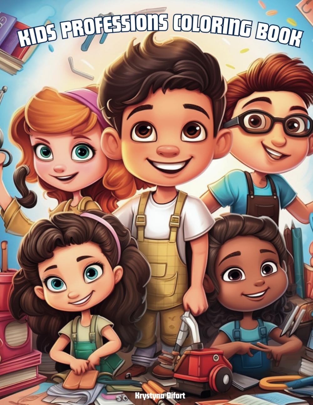"Kids Professions Coloring Book": Difort, Krystyna: 9798878144483 ...