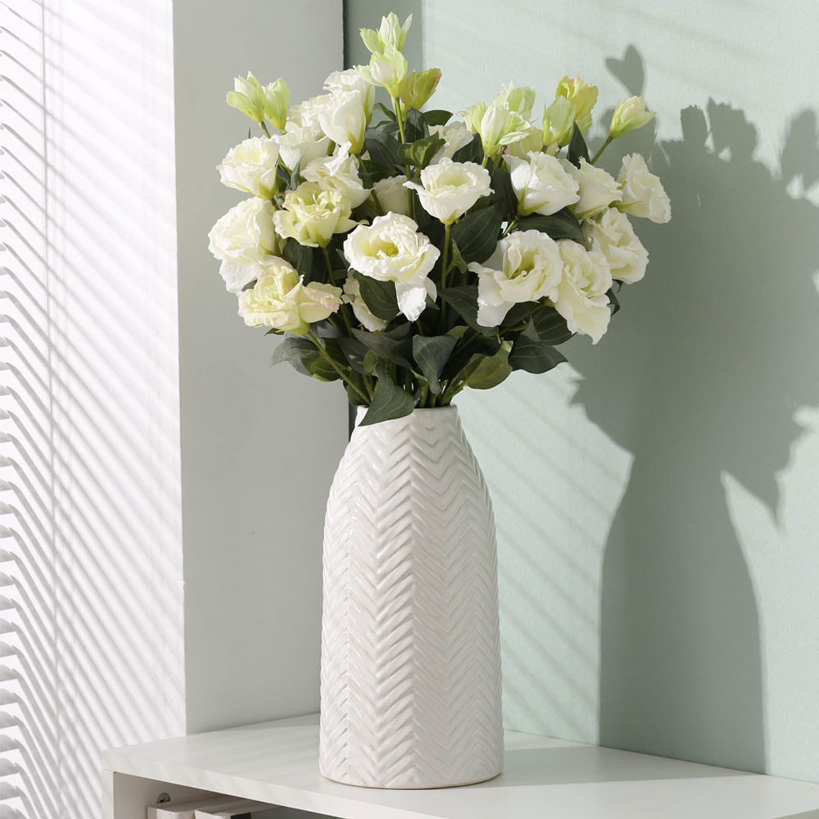 Amazon.com: White vases for Flowers Modern Simple Ceramic Dried Flower ...