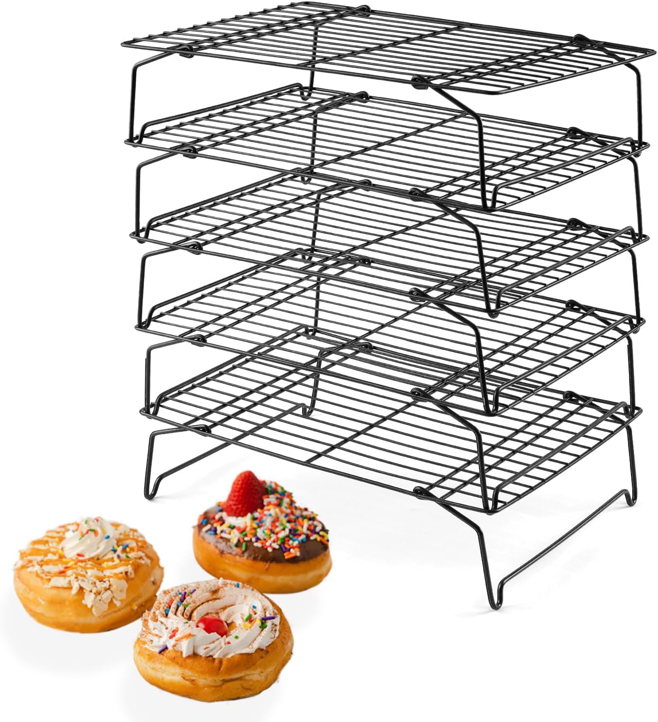 Amazon.com: Leonyo Stainless Steel Cooling Racks for Baking, 5 Tier ...