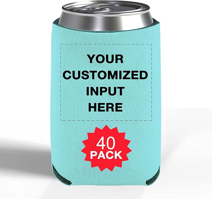 Amazon.com: Personalized Can Sleeve Beer Coolers 40pcs Bulk, Custom Can ...