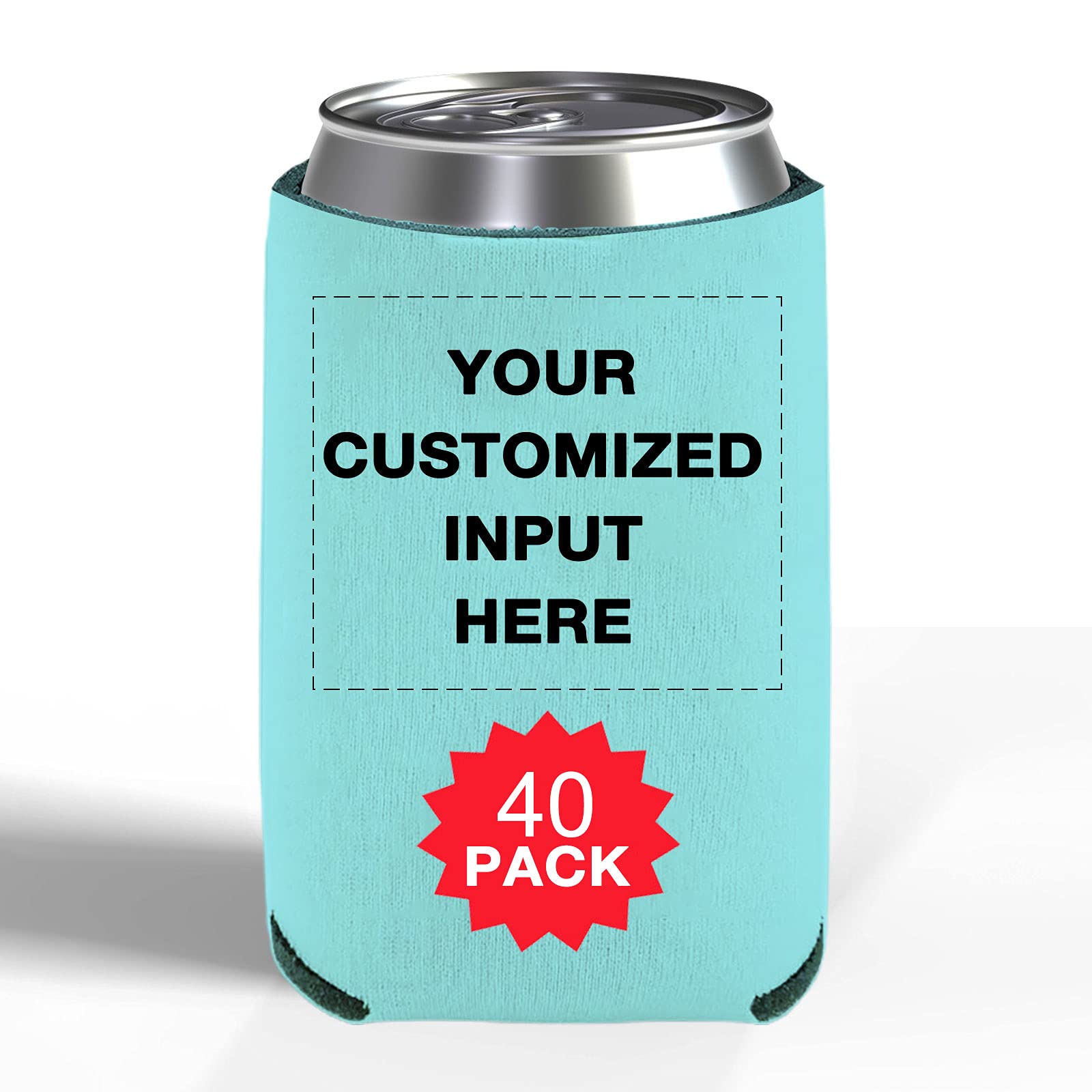 Amazon.com: Personalized Can Sleeve Beer Coolers 40pcs Bulk, Custom Can ...